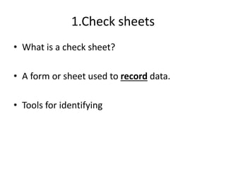 Tools and techniques | PPTX