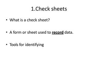 Tools and techniques | PPT