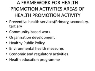 Tools and techniques behaviour change and health promotion | PPTX
