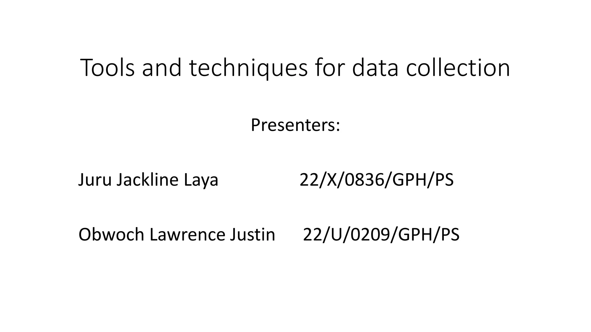 Tools and techniques for data collection.pptx