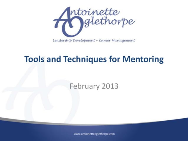 Tools and Techniques for Mentoring | PDF