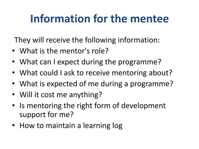 Tools and Techniques for Mentoring | PDF