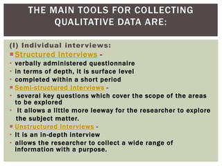 Tools and techniques in qualitative and quantitative research | PPT