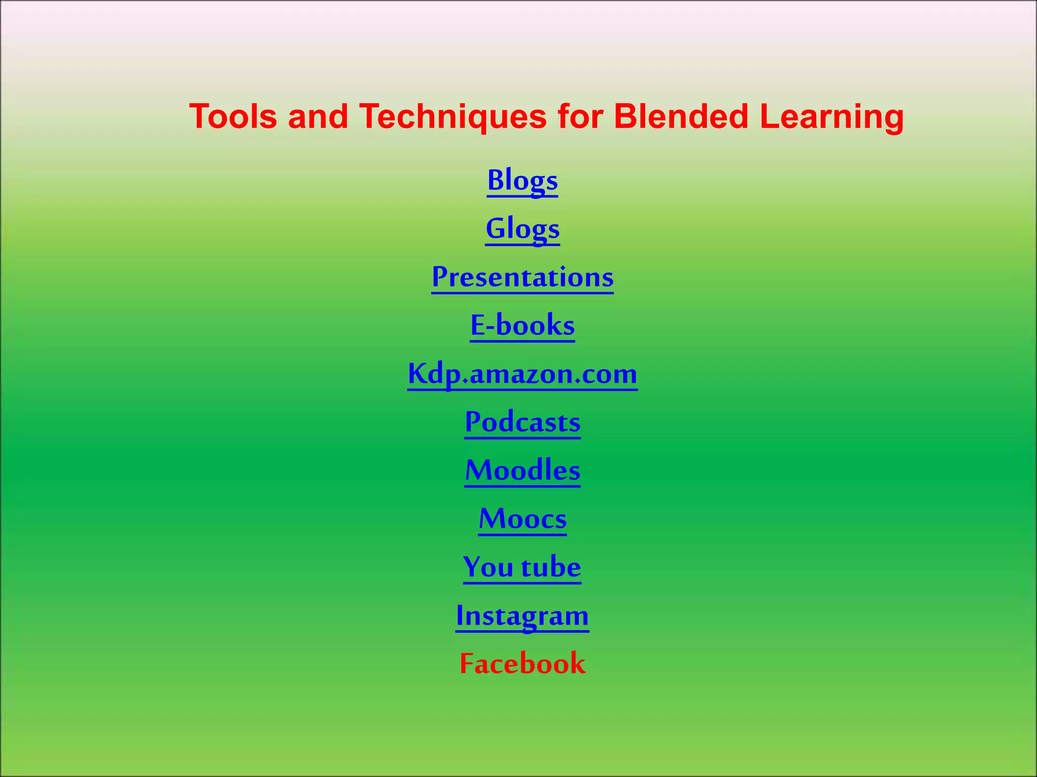 Tools and techniques of blended learning | PPT