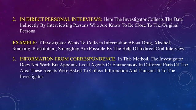 Tools and techniques of data collection | PPT