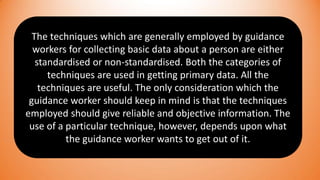 Tools and techniques of guidance | PDF