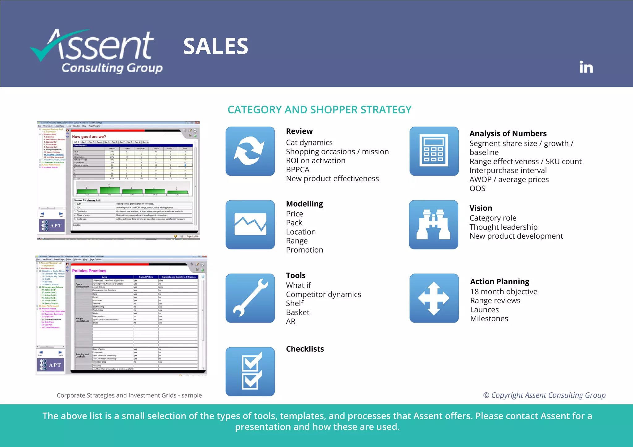 Tools and templates for sales and marketers from Assent CG | PDF