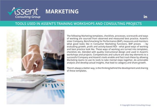 Tools and templates for sales and marketers from Assent CG | PDF