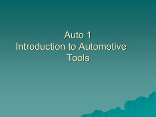Tools and tool safety | PPTX