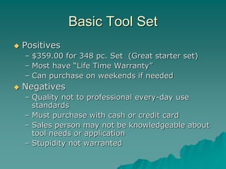 Tools and tool safety | PPTX