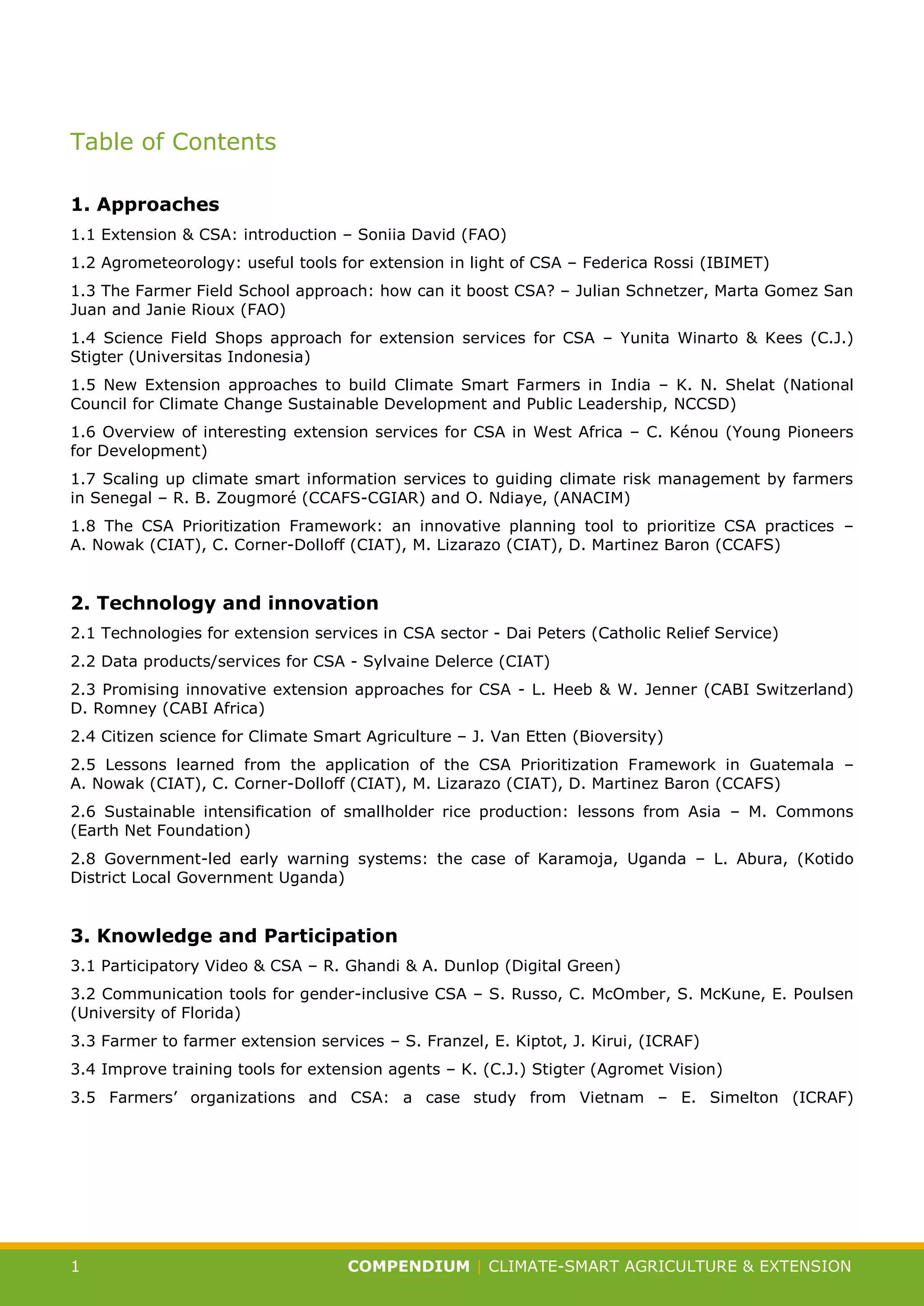 Tools for climate smart agriculture | PDF