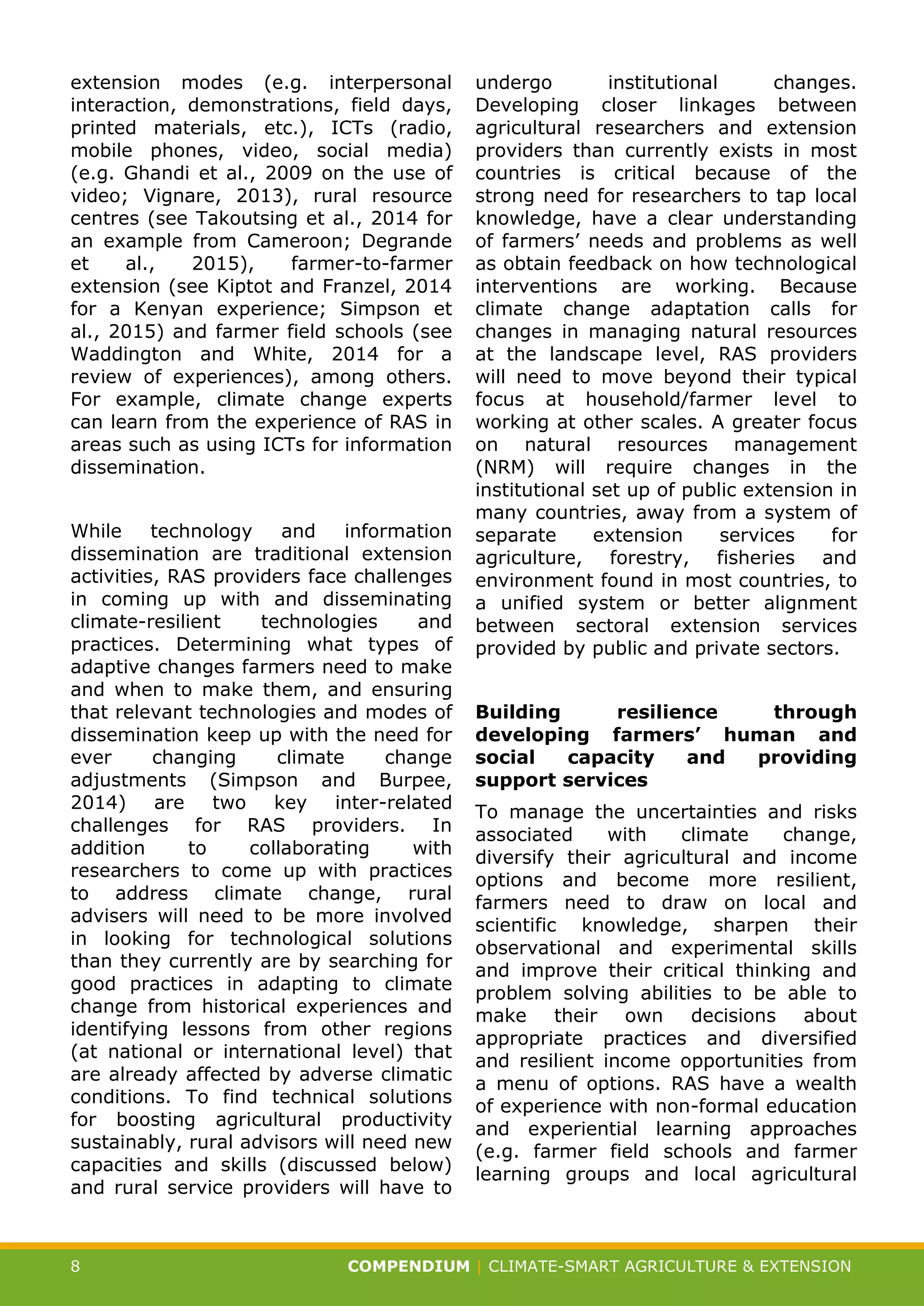Tools for climate smart agriculture | PDF