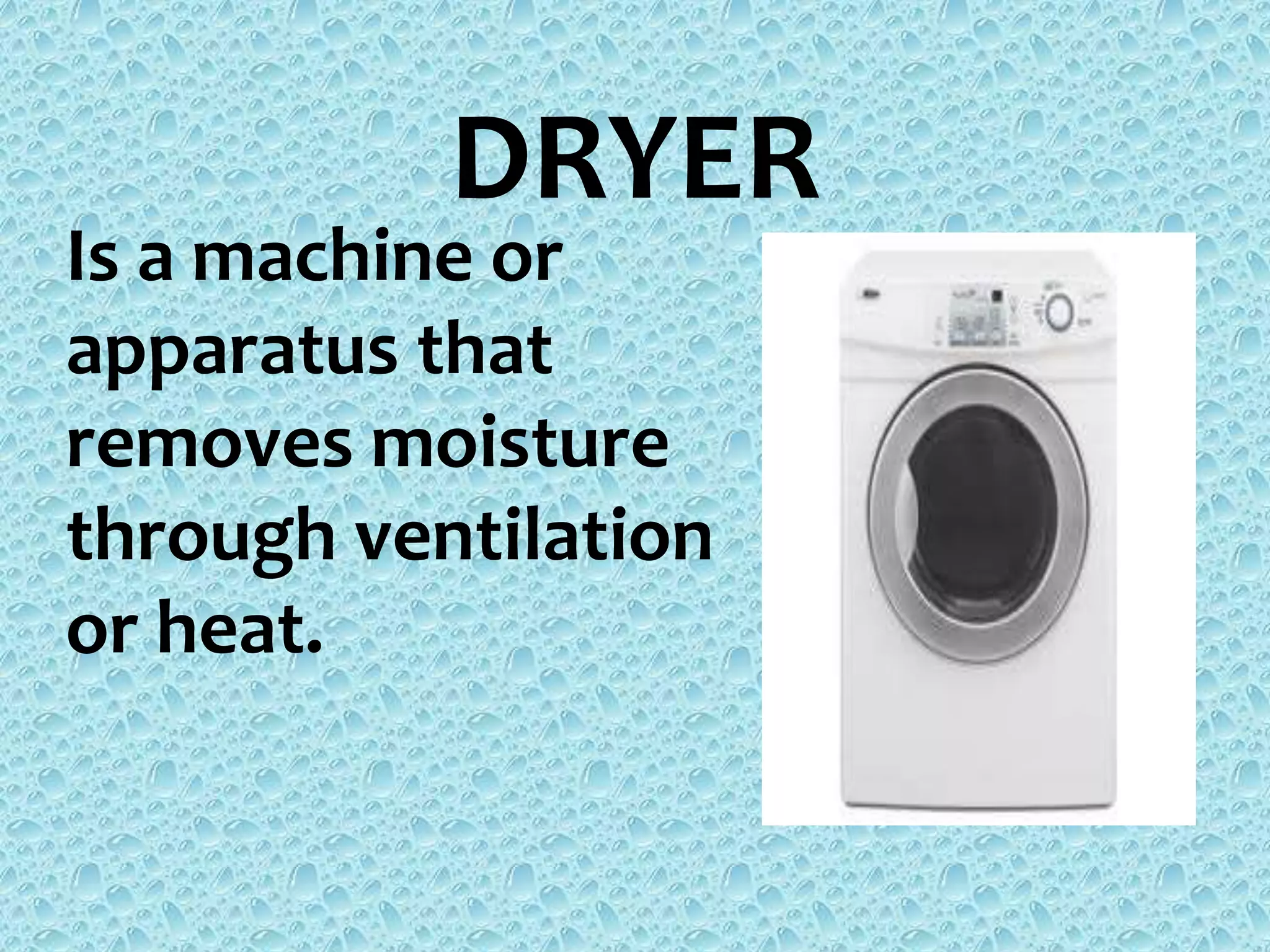 Tools, equipment and paraphernalia used in cleaning,washing | PPTX