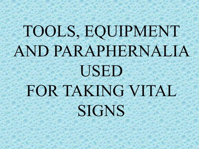 Tools, equipment and paraphernalia used in cleaning,washing | PPTX