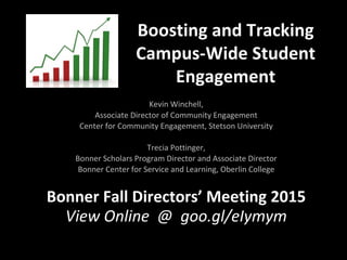 Tools for Building and Tracking Campus-Wide Student Engagement | PDF