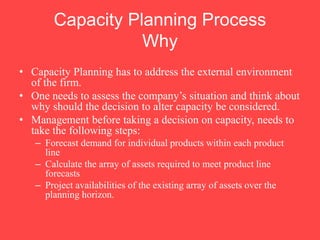 Tools for capacity planning, measurement of capacity, capacity planning ...
