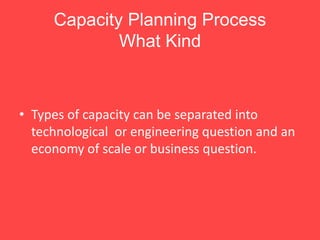 Tools for capacity planning, measurement of capacity, capacity planning ...
