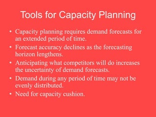 Tools for capacity planning, measurement of capacity, capacity planning ...