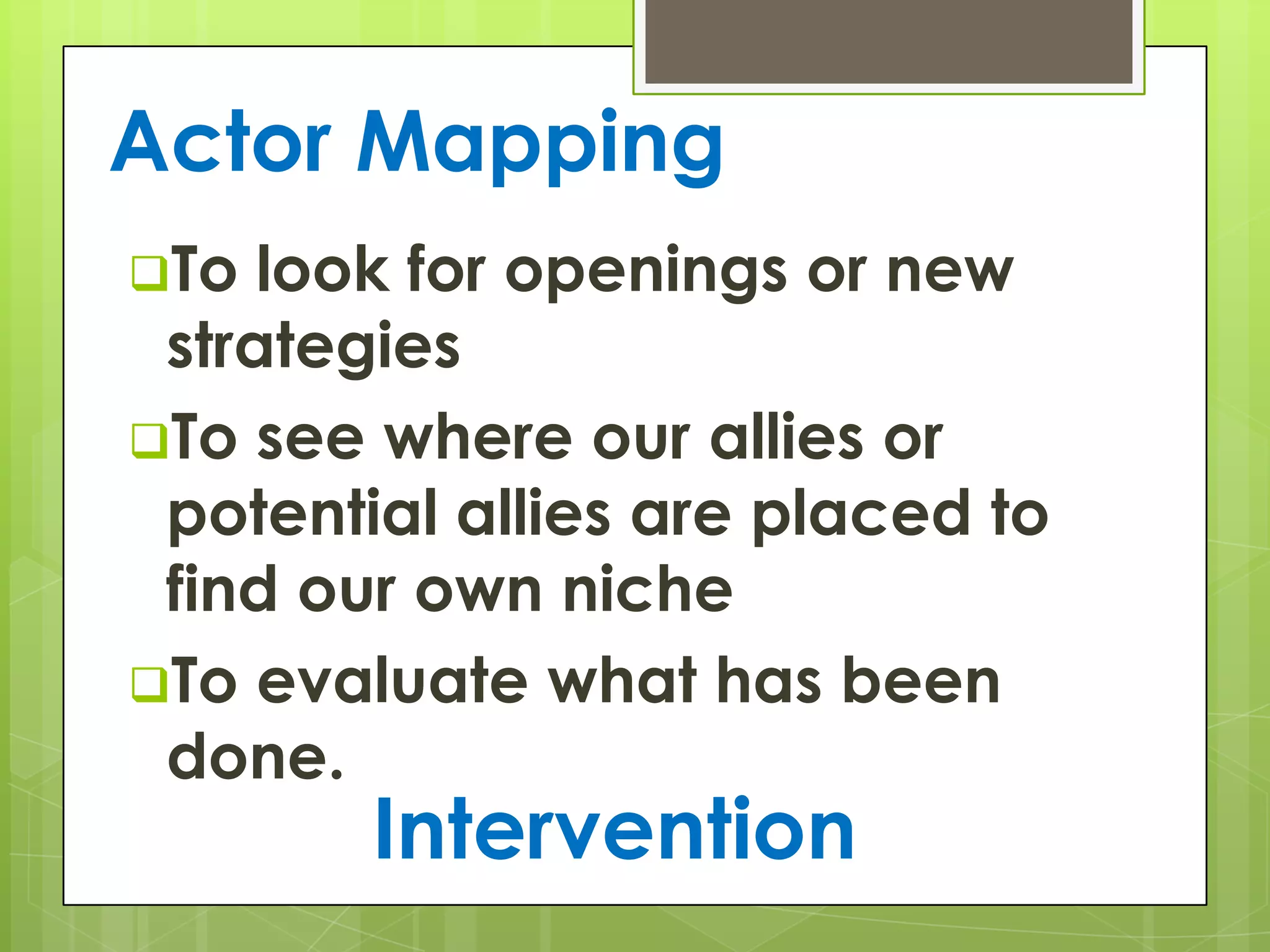 Tools for conflict analysis | PPTX
