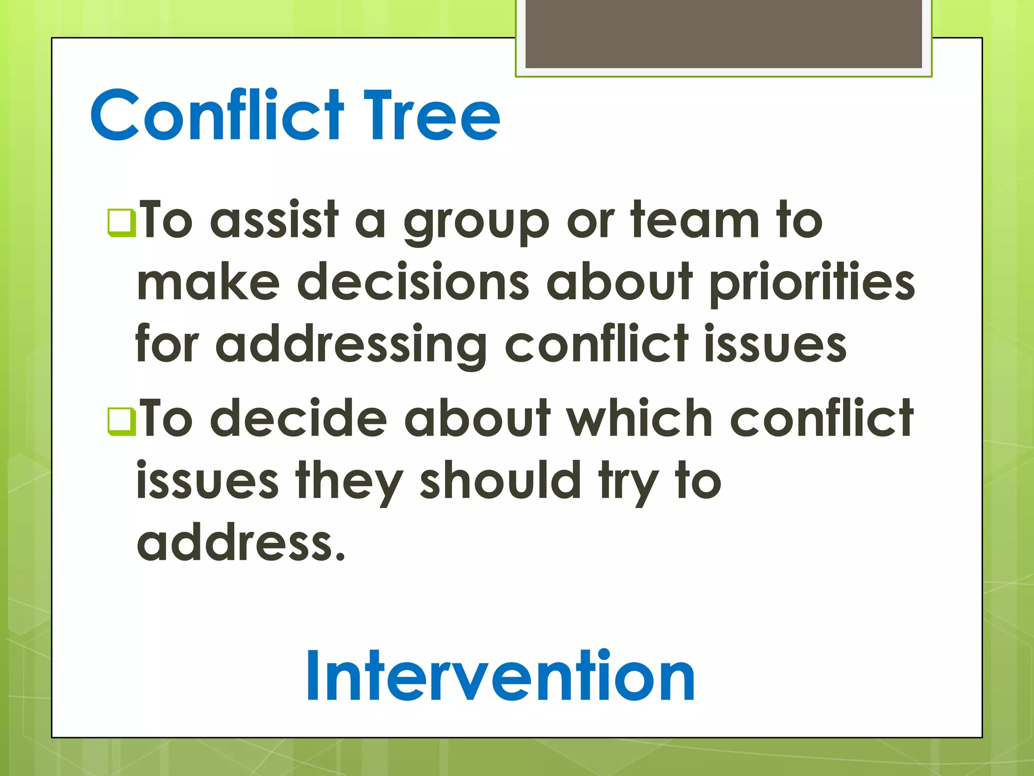 Tools for conflict analysis | PPTX