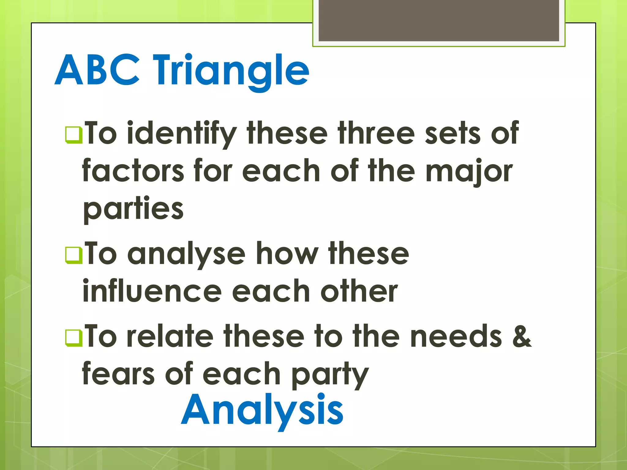 Tools for conflict analysis | PPTX