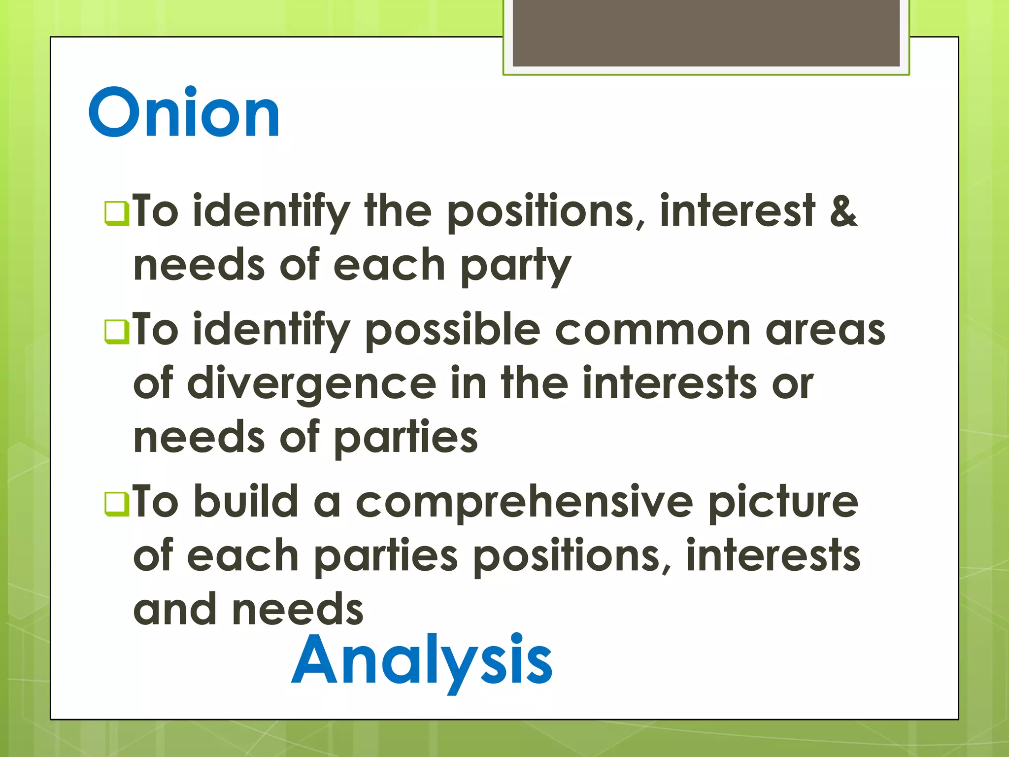 Tools for conflict analysis | PPTX