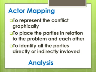 Tools for conflict analysis | PPTX
