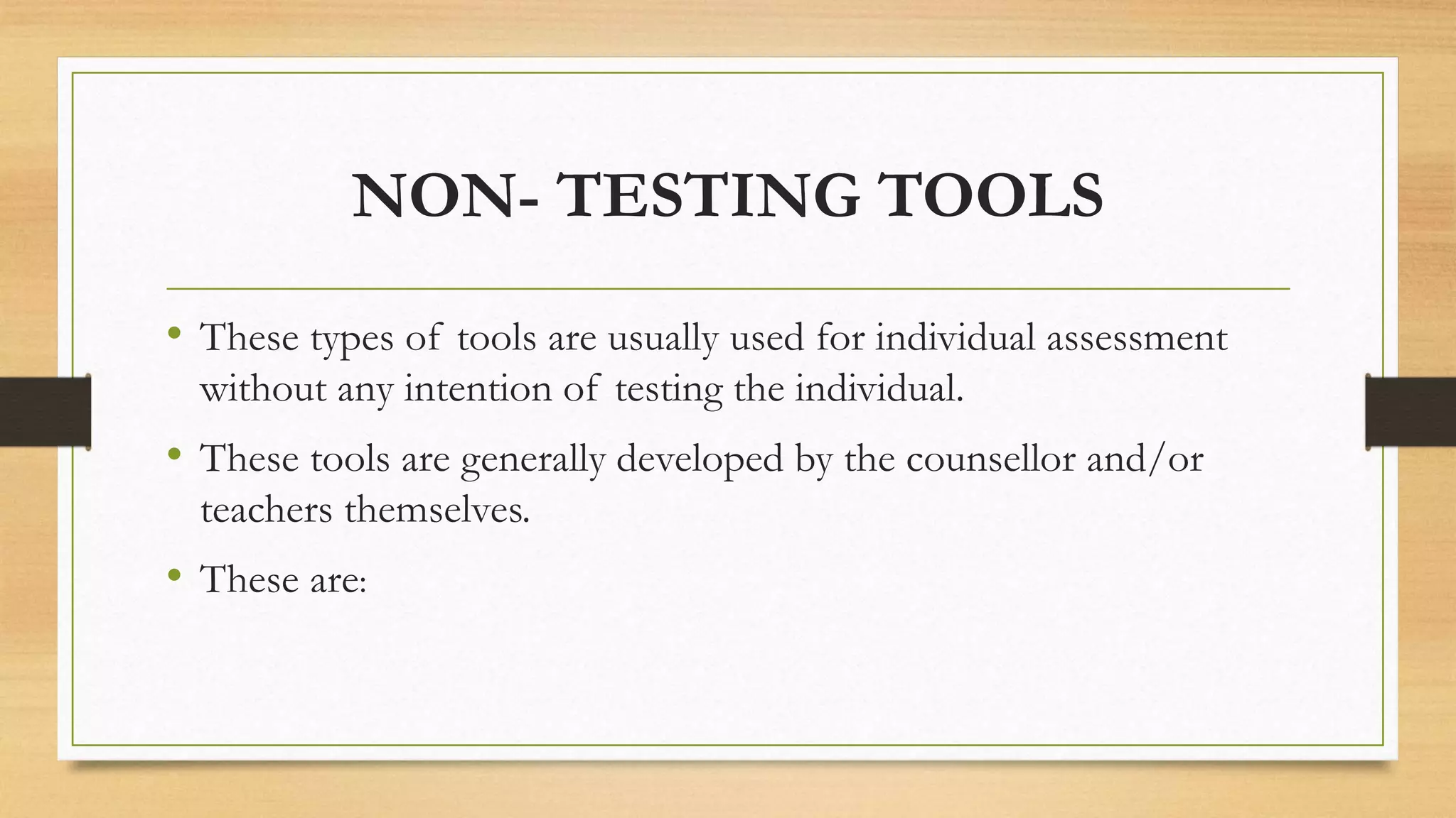 Tools for counselling services | PPTX