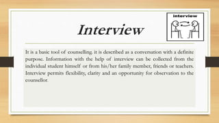 Tools for counselling services | PPTX