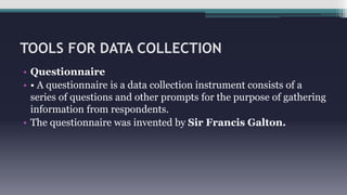 Tools for data collection | PPTX