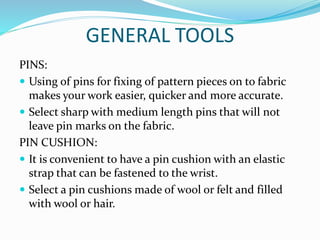 Tools for garment construction | PPTX