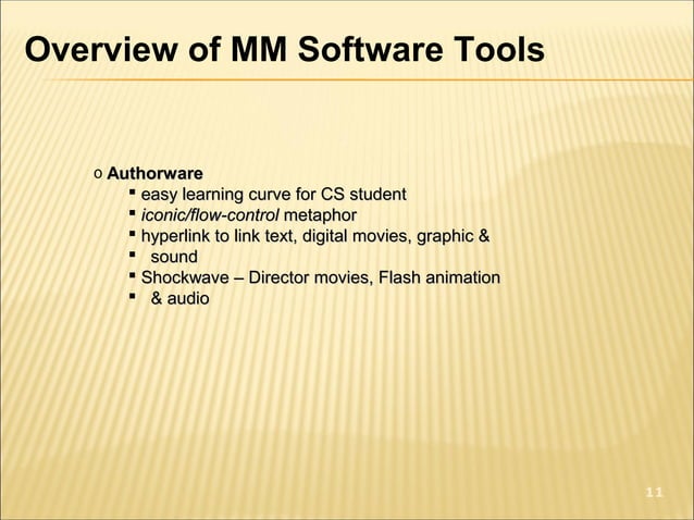 Basic Software Tools for multi-media | PPT