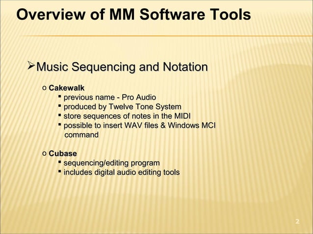 Basic Software Tools for multi-media | PPT