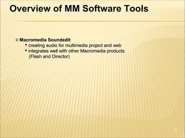 Basic Software Tools for multi-media | PPT