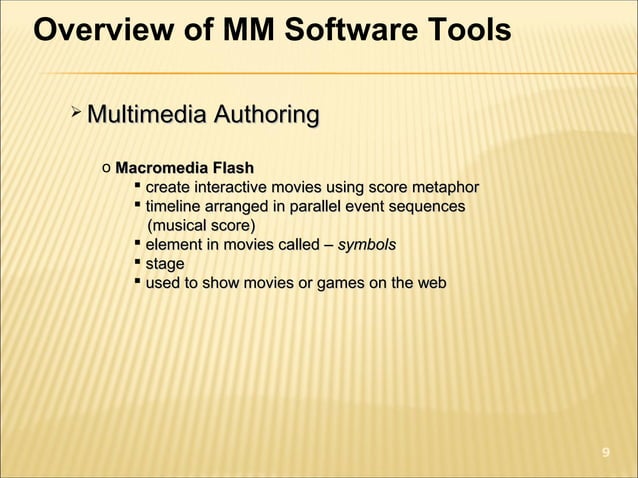 Basic Software Tools for multi-media | PPT