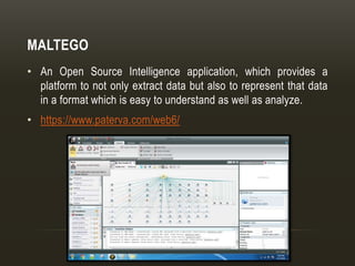 Tools for Open Source Intelligence (OSINT) | PPTX