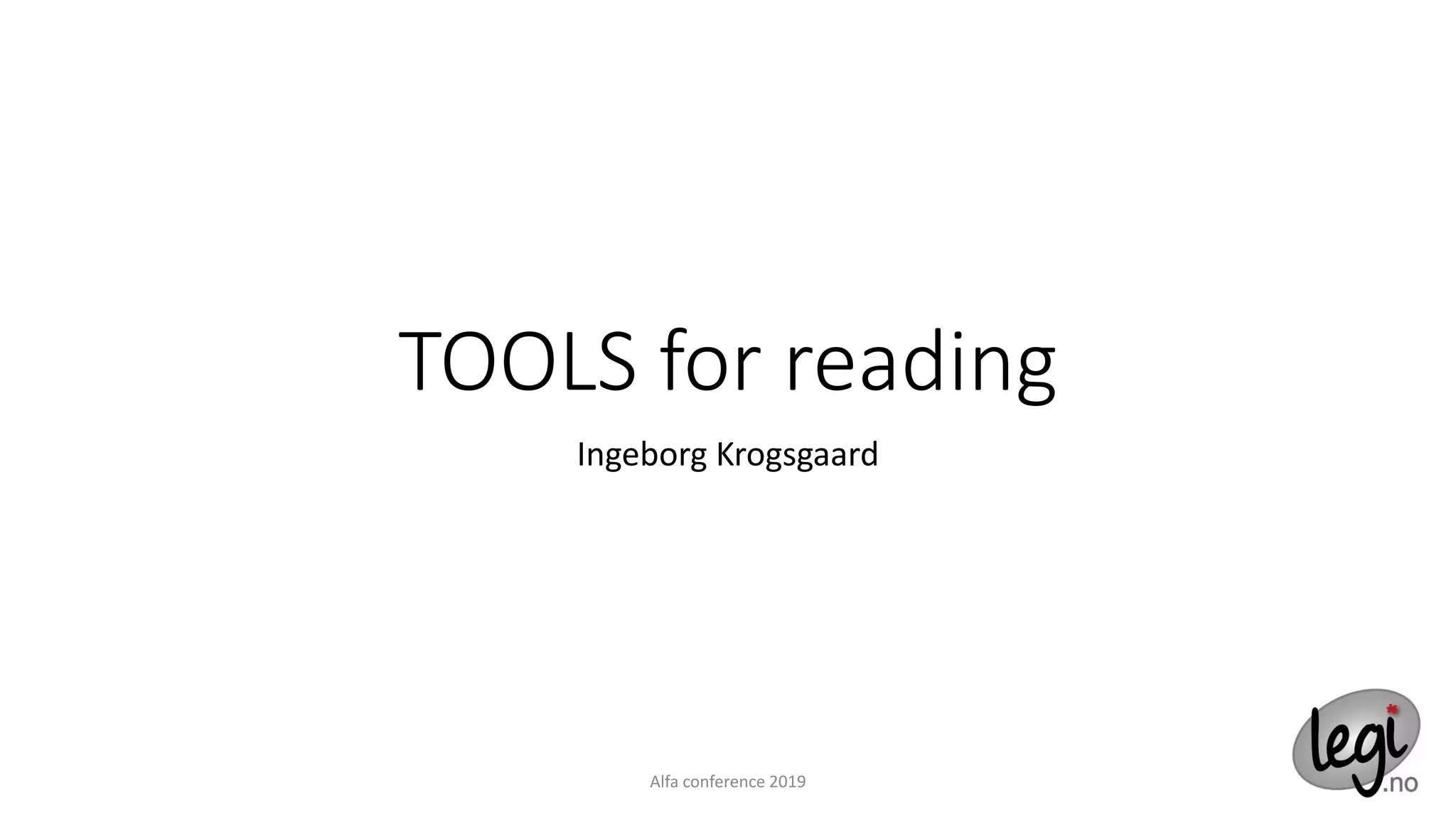 Tools for reading | PDF