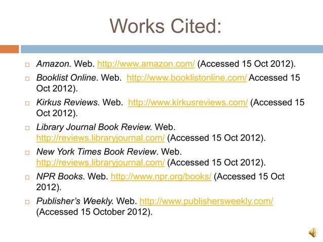 Tools for Selecting Nonfiction for Public Library Collections | PPTX
