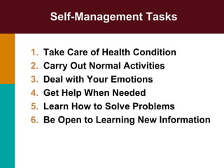 Tools for self management | PPT