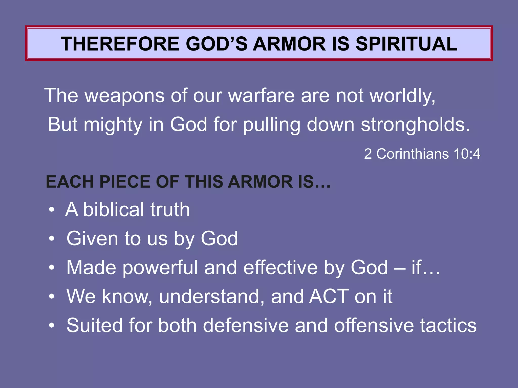 Tools for Spiritual Warfare | PPTX