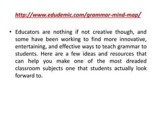 Tools for teaching grammar | PPTX | Secondary Education | Education