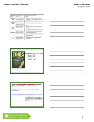 Tools for Thoughtful Assessment | PDF