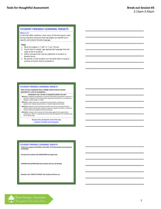 Tools for Thoughtful Assessment | PDF