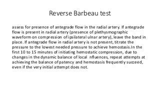 Tools for transradial approach | PPTX