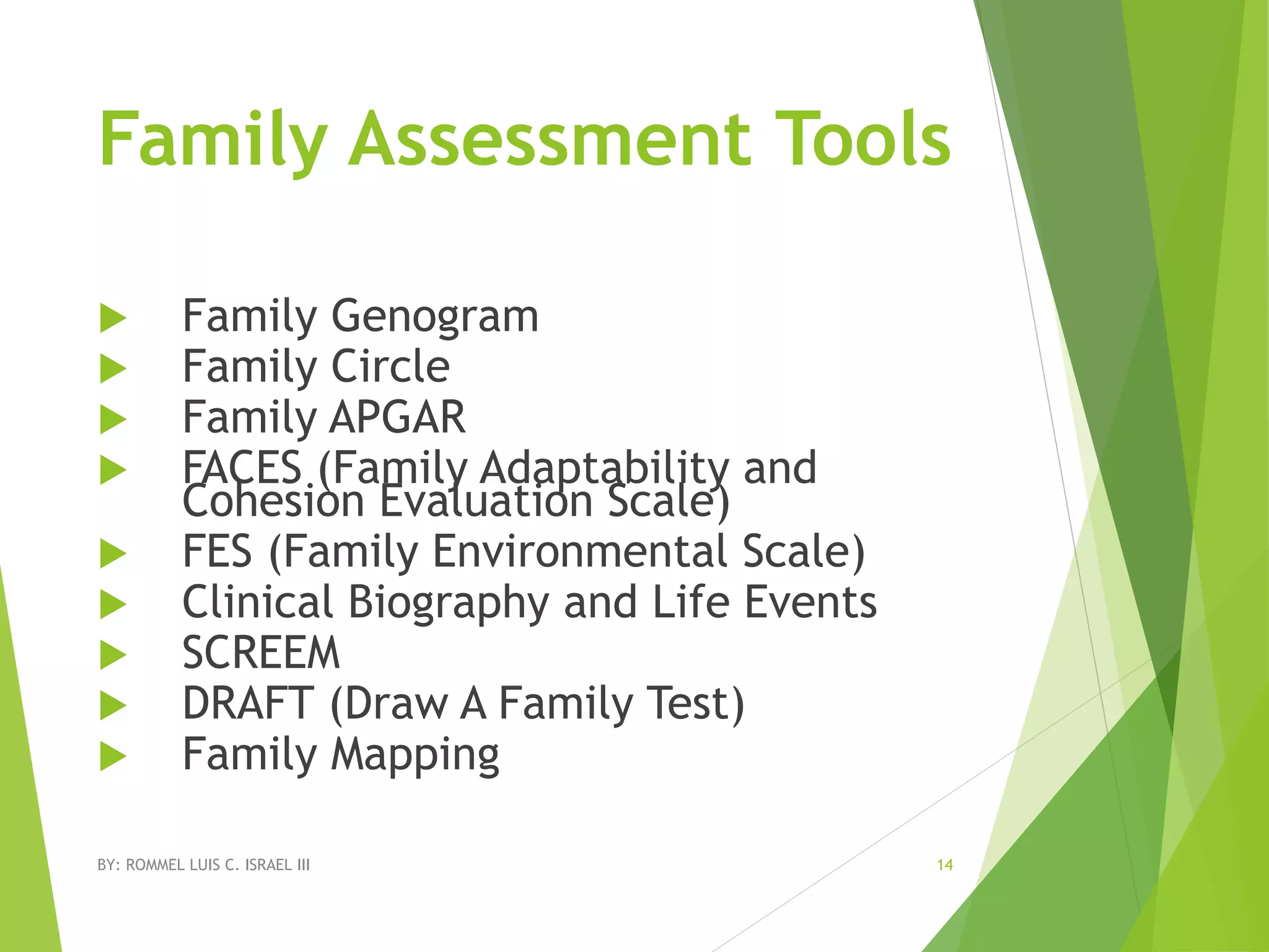 TOOLS IN FAMILY HEALTH ASSESSMENT | PPT
