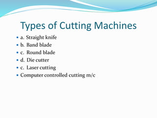 Tools & machines for apparel construction | PPTX