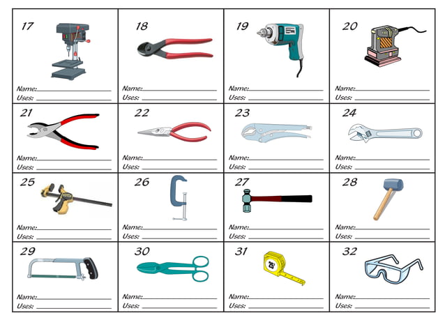 Tools Makeup Worksheet Ppt 3030