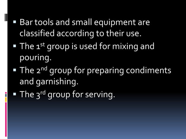 Tools make you a good bartender | PPTX