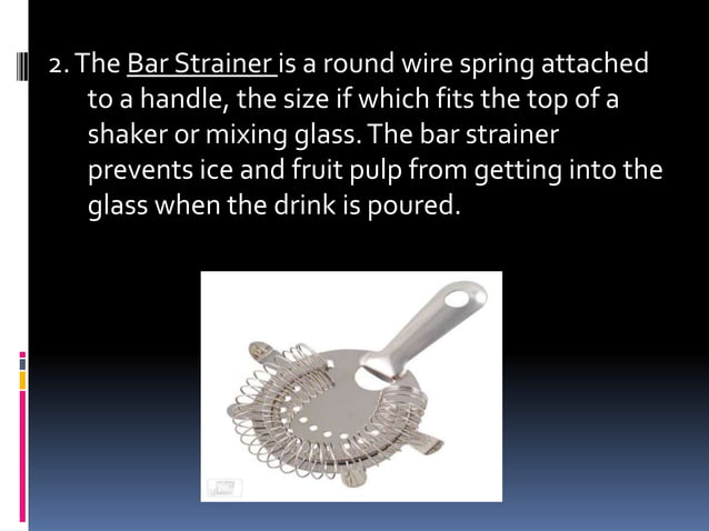 Tools make you a good bartender | PPTX