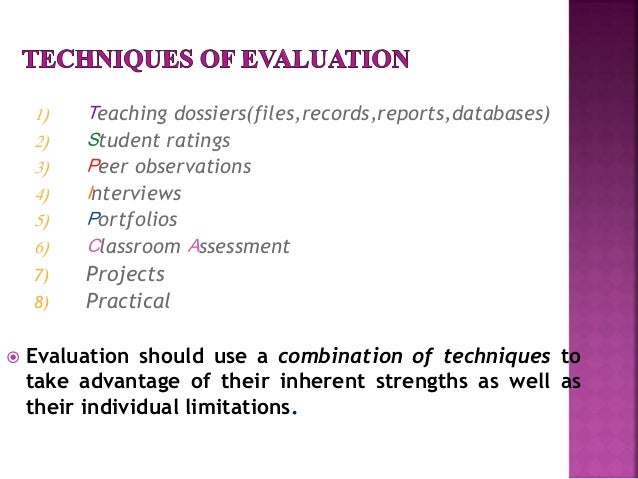 Tools n techniques of evaluation